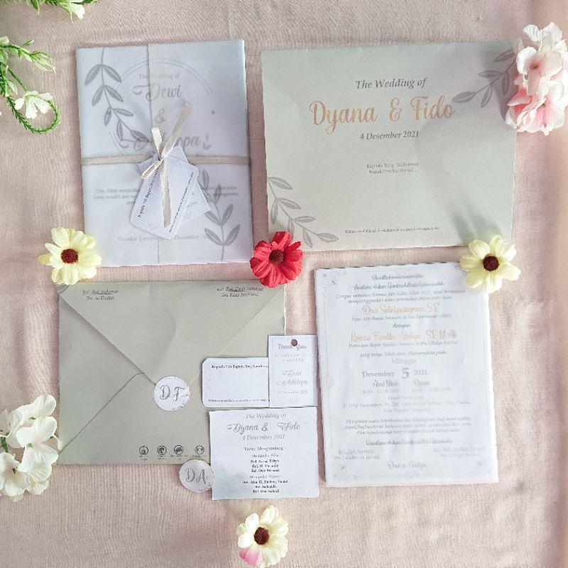 Jual Undangan Hardcover Rustic Kalkir dan Amplop Model Abu | Shopee ...