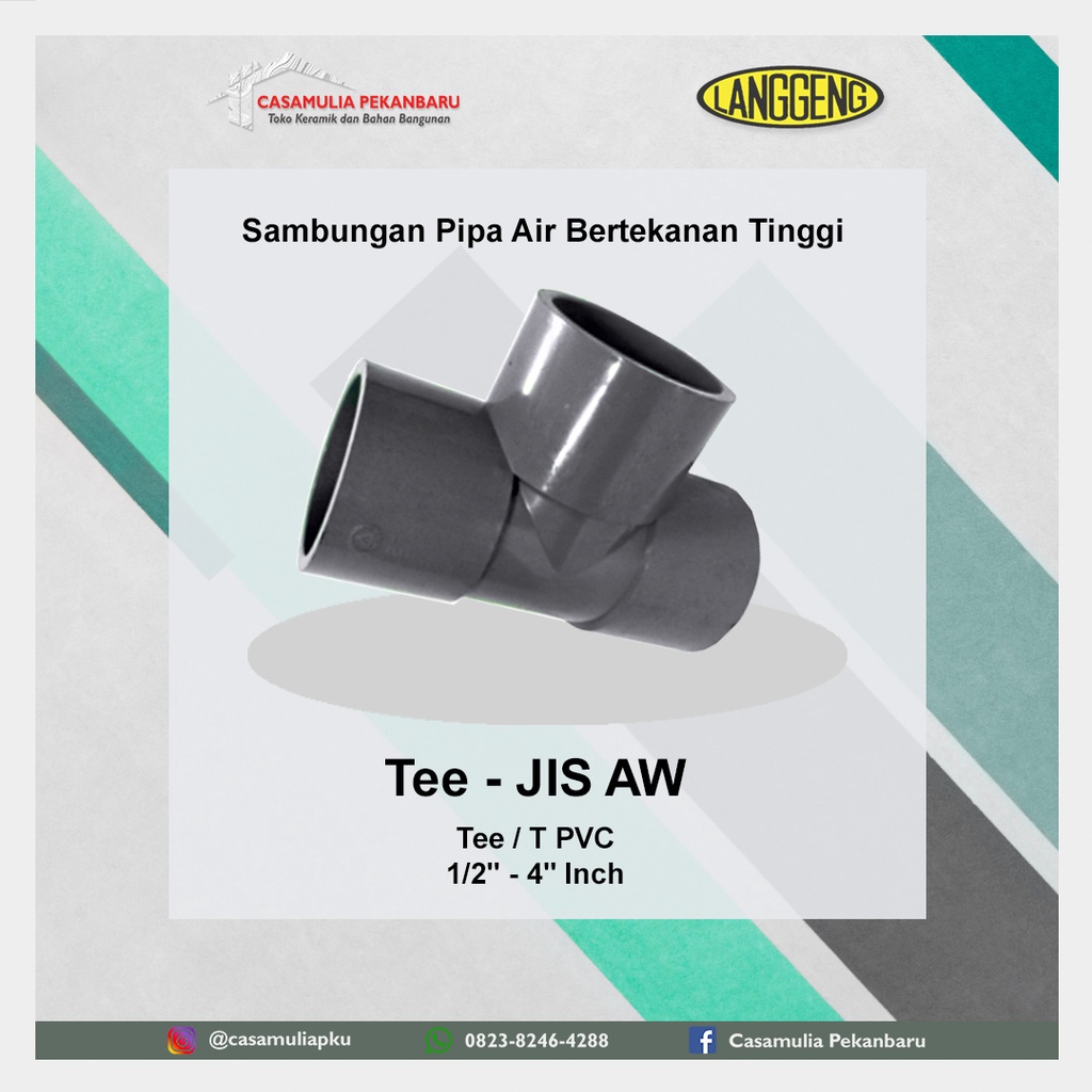 Jual Tee T 1 1/4" JIS AW Fitting PVC | Shopee Indonesia