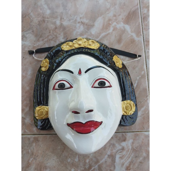 Jual Topeng Kayu Dekorasi Dalem Arsa Wijaya Putri Dalem Handmade Asli ...