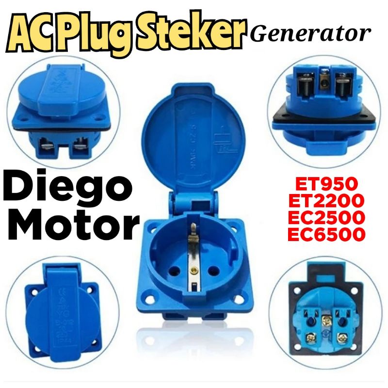 Jual ET950 AC plug Steker Rumah Colokan Genset 2tak 4tak ET2200 TG2800 ...