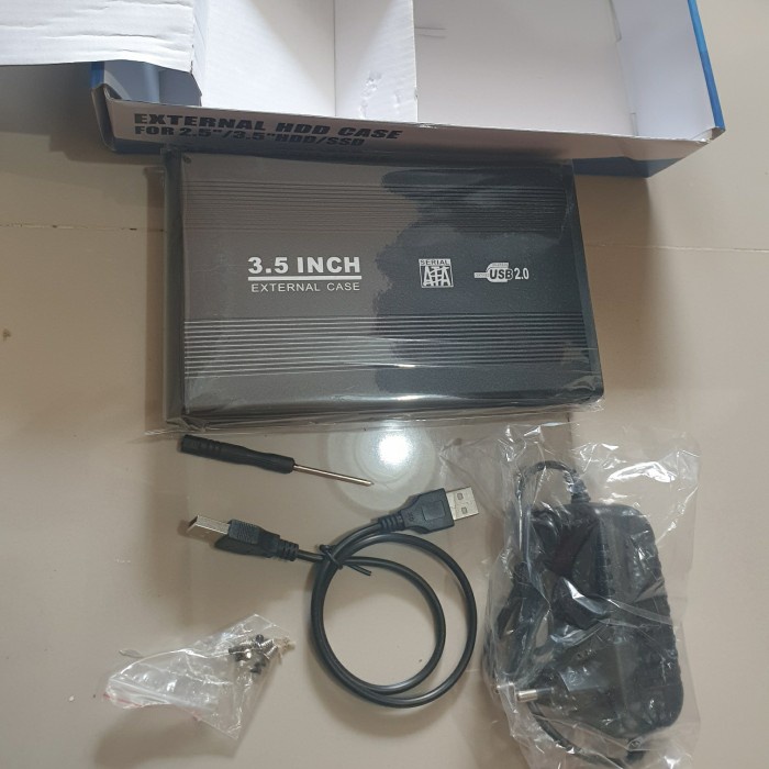 Jual Casing HDD 3.5 sata Eksternal External 3,5 inch case USB 2.0 ...