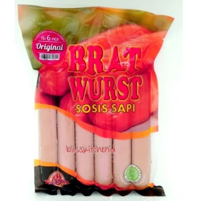 Jual Sosis Sapi Bratwurst King Food 500gr / Bratwurst Beef Sausage ...