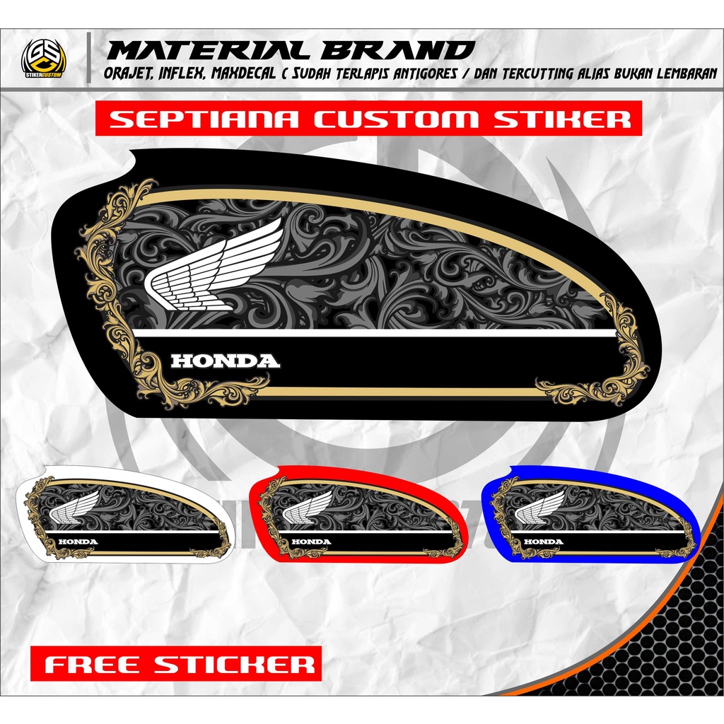 Jual Stiker CB 100 CB125 CB Gelatik Variasi striping Custom | Shopee ...
