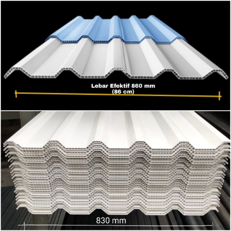 Jual (kode: AD830) ATAP UPVC ALDERON 830 (Lebar Efektif 83 cm) | Shopee ...