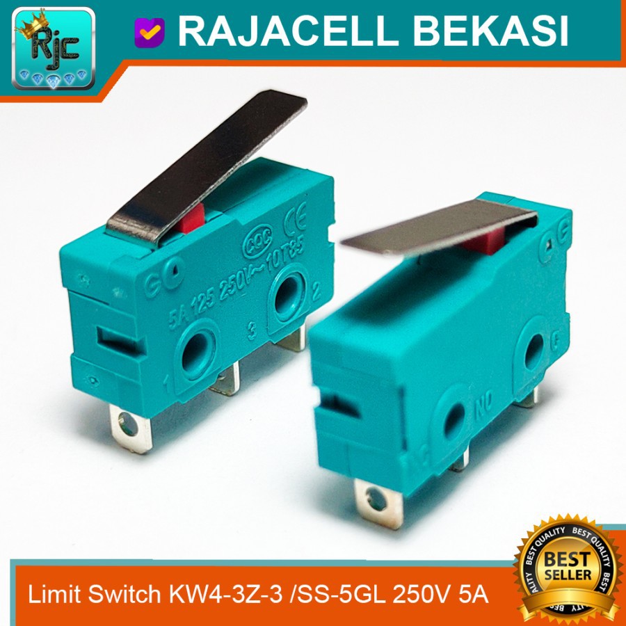Jual Micro Limit Switch KW4-3Z-3 pengganti SS-5GL 5A 250V 3P SPDT Momentary | Shopee Indonesia