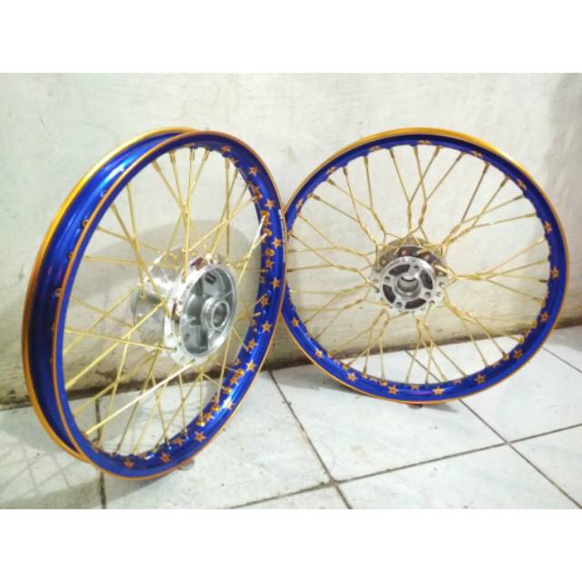 Jual Velg DFT Bintang ring 17 Satria F + stel velg siap pakai | Shopee ...