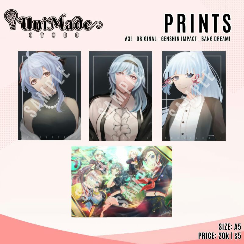 Jual PRINTS ORIGINAL CHARACTER OC , A3 , BANG DREAM BANGDREAM BANDORI ...