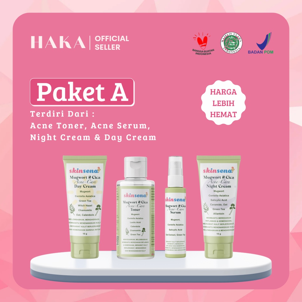 Jual SKINSENA PAKET SKINCARE SET GLOWING PERAWATAN KECANTIKAN PEMULA ...