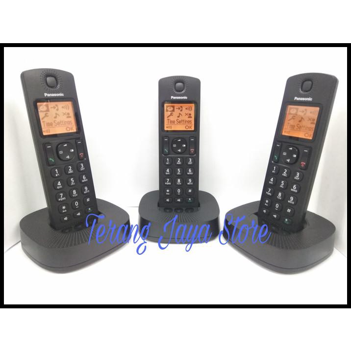 Jual Telepon Wireless Panasonic Kx-Tgc313 (3 Handset) (Hitam) | Shopee Indonesia