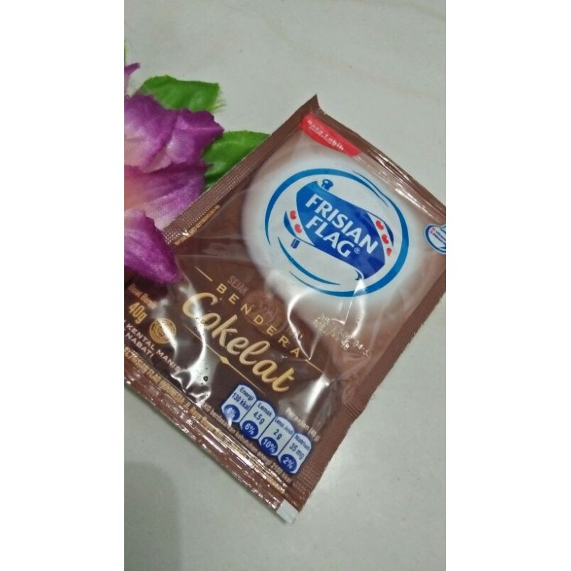 Jual susu kental manis sachet / susu bendera coklat / susu frisin flag ...