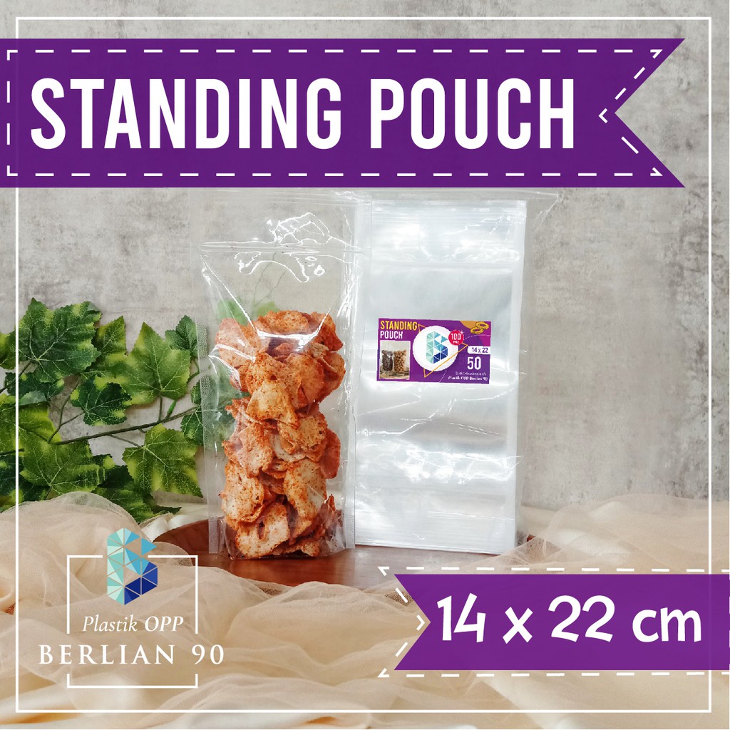 Jual Plastik Standing Pouch 14x22 cm Isi 50 Lembar / Plastik Klip ...