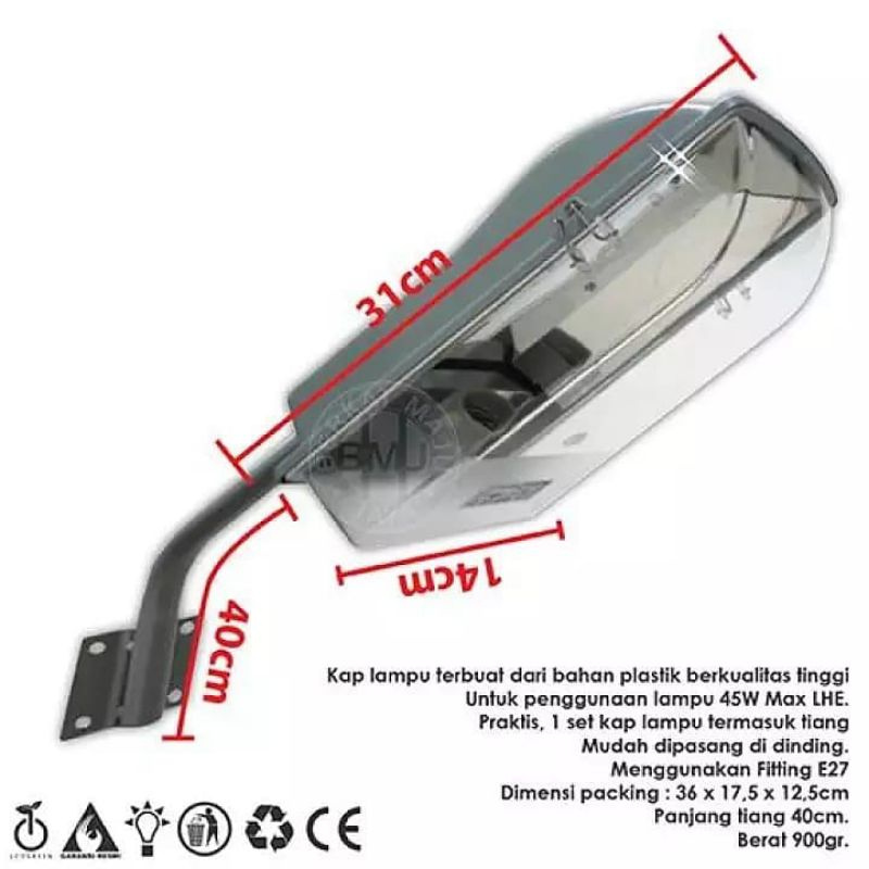 Jual KAP LAMPU JALAN, LAMPU PJU, PJU E27, LAMPU JALAN KECIL, PJU TIANG, KAP JALAN TIANG | Shopee ...