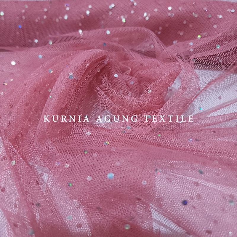 Jual Soft Tulle Gliter Meteran Kain Tile Sparkling Sprinkle Tile ...