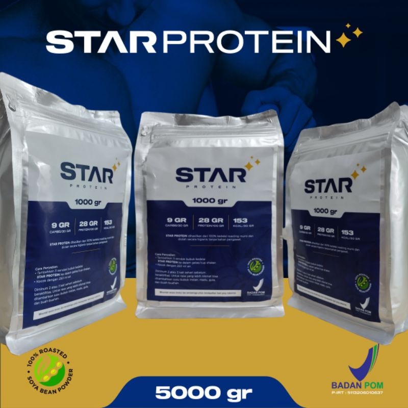 Jual STAR PROTEIN - Whey Protein Bubuk Kedelai - 5000 gram | Shopee ...