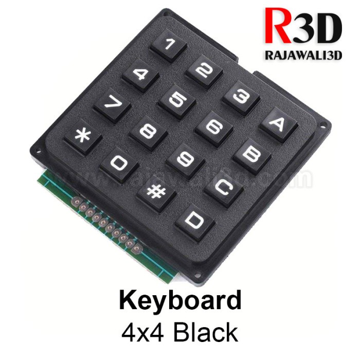 Jual 16 Key MCU Membrane Switch Keypad 4x4 Matrix Array | Shopee Indonesia