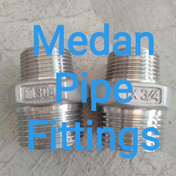 Jual Hex Reducer Nipple 1-1/2" x 1/2" SS 304 class 150 double nepel ...