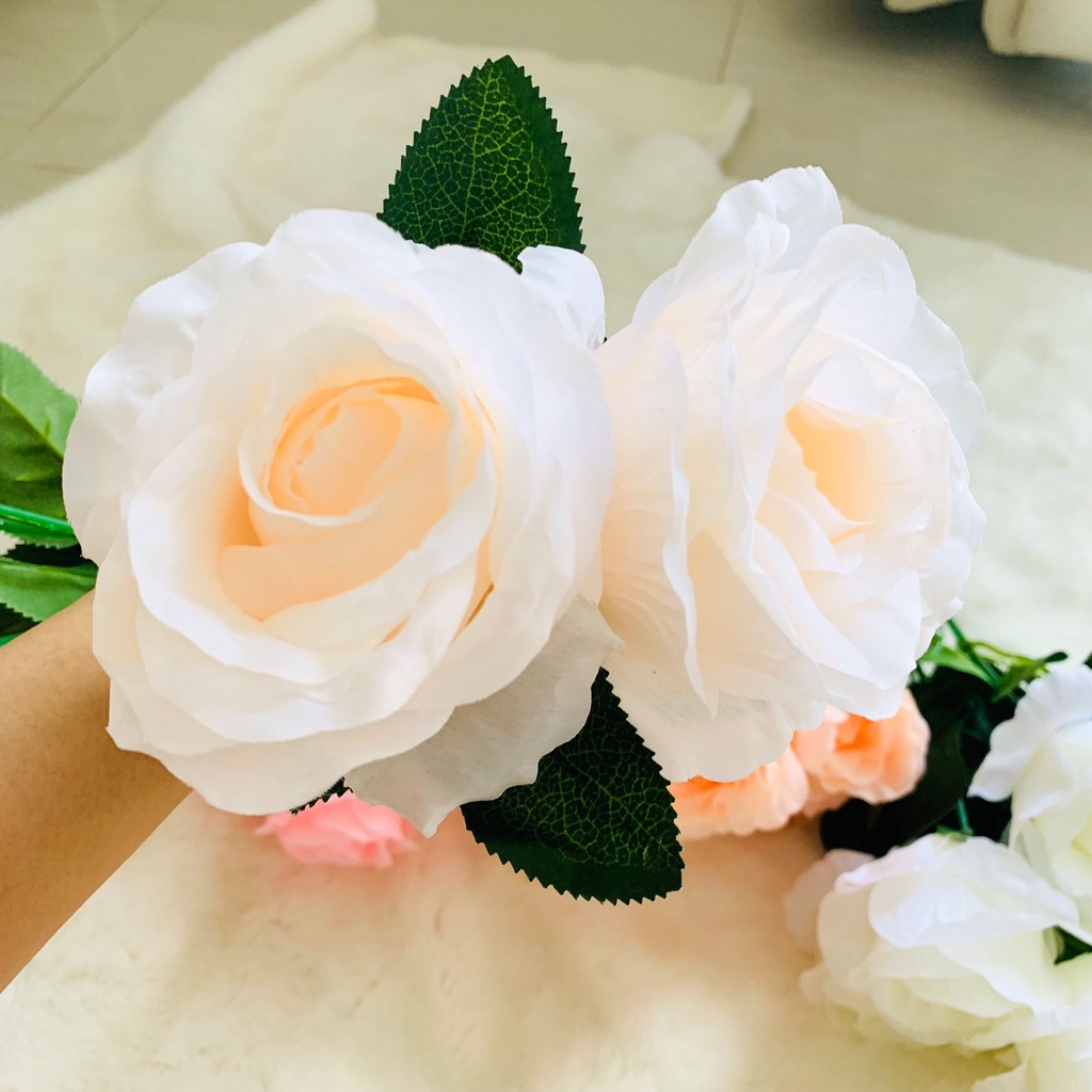 Jual Mawar 10cm Bunga Artificial Topper Cake / Hiasan Kue / Bouquet Flowers | Shopee Indonesia