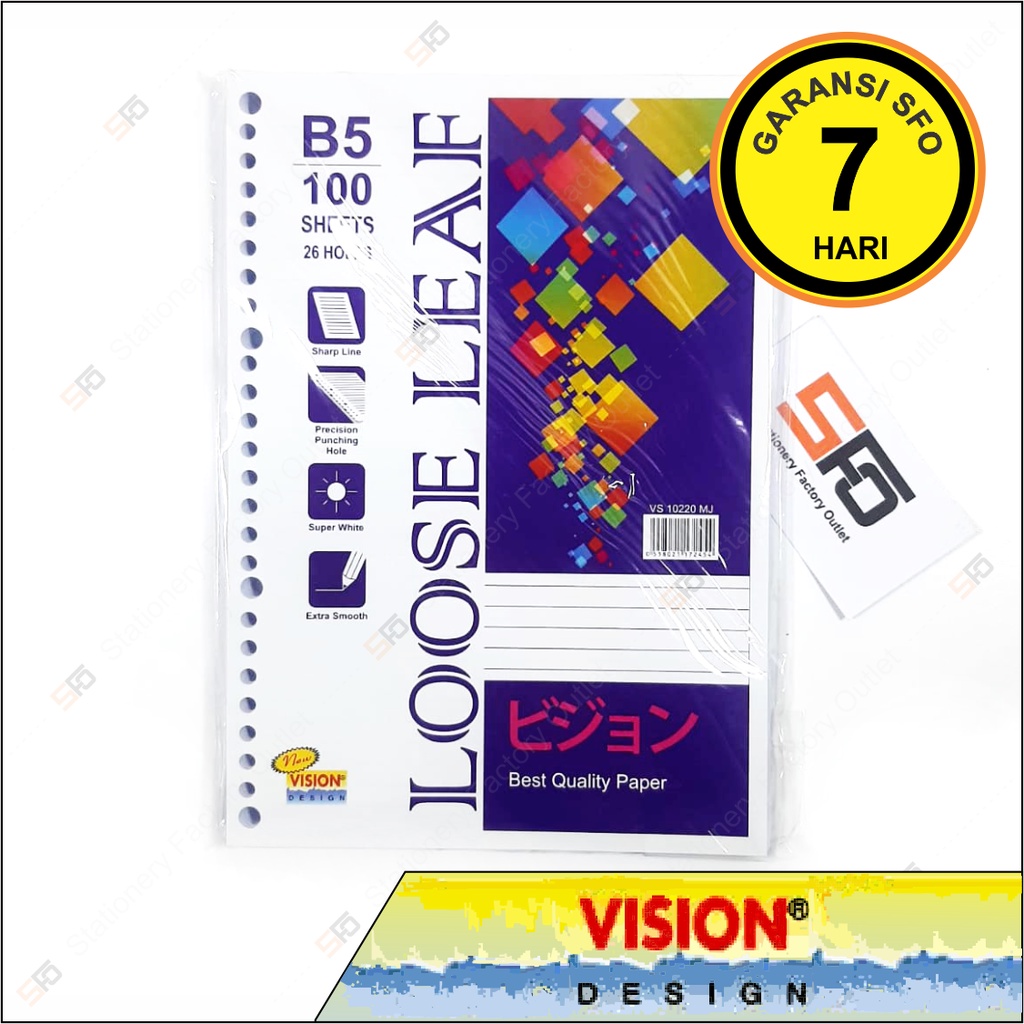 Jual Loose Leaf B5 Vision isi 100 lembar - SFO Semarang Official ...
