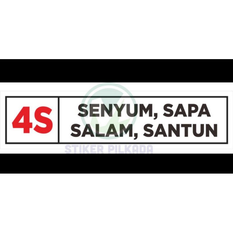 Jual STIKER VYNIL 4S, SENYUM, SAPA, SOPAN ,SANTUN | Shopee Indonesia