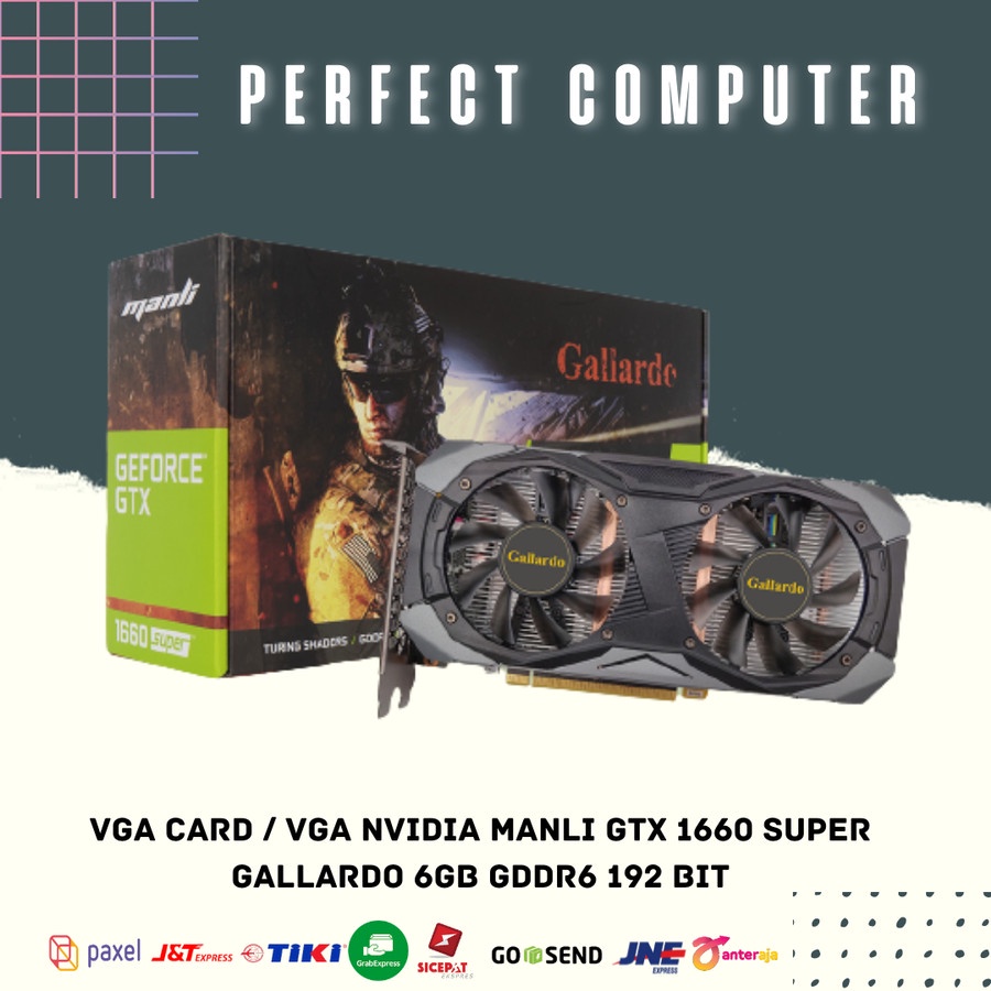 Jual VGA CARD / VGA NVIDIA MANLI GTX 1660 SUPER GALLARDO 6GB GDDR6 192 ...