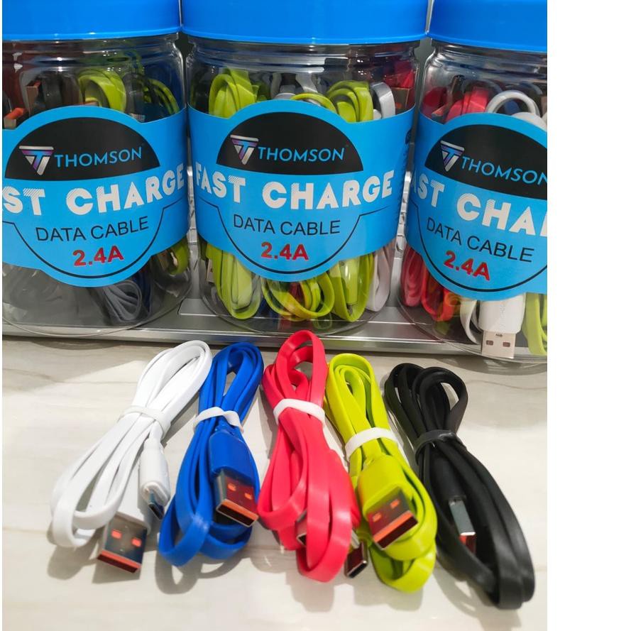 Jual KABEL DATA / CABLE DATA THOMSON SERI T100 2.4A VARIAN WARNA ...