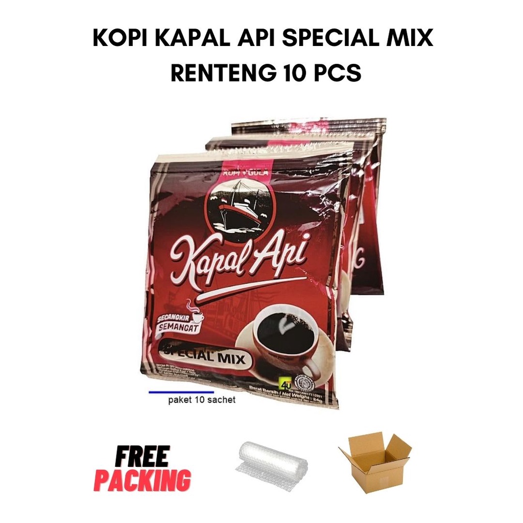 Jual Kopi Kapal Api Special Mix Renteng 10 pcs | Shopee Indonesia