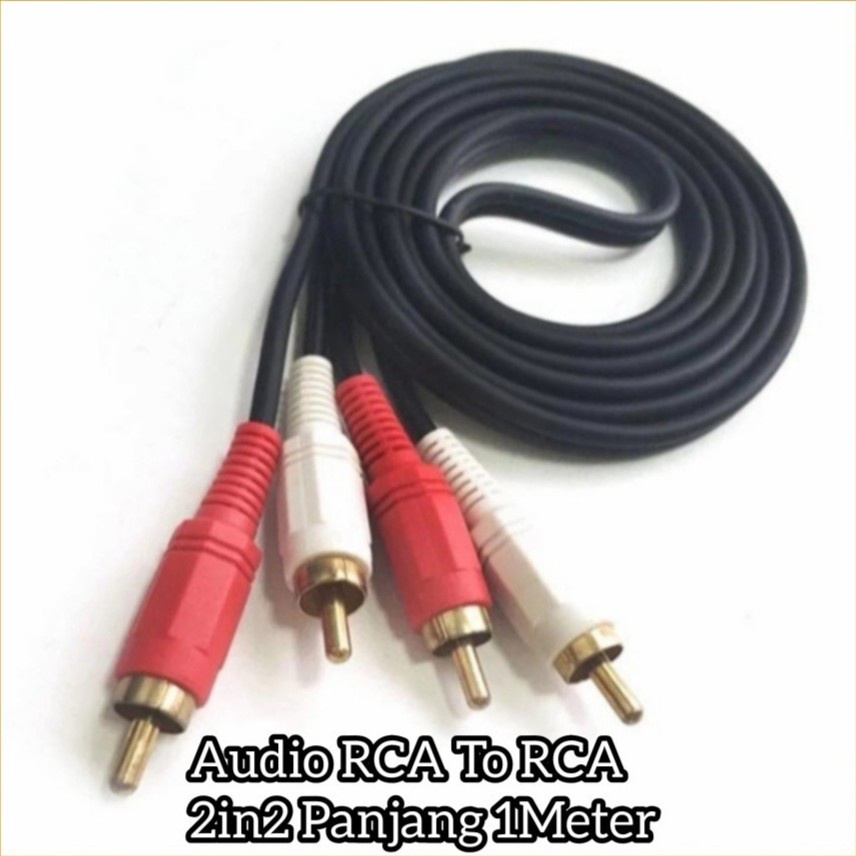 Jual Kabel RCA To RCA Kabel Audio Stereo 2 in 2 Panjang 1Meter | Shopee ...