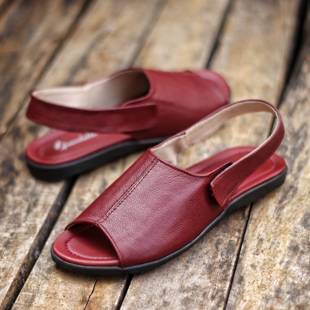 Jual Sandal wanita kulit asli garut Sendal Model DIANA Sendal Slop tali ...
