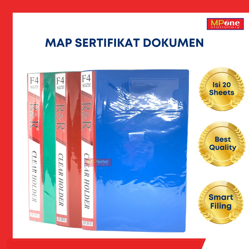 Jual RR Clear Holder isi 20s, 40s. 60s / Map Sertifikat Dokumen File ...