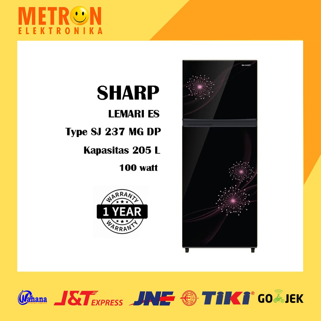 Jual SHARP SJ 237 MG DP / DANDELION PINK / KULKAS LEMARI ES 2 PINTU ...