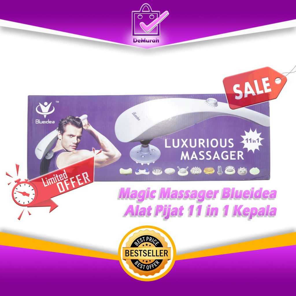 Jual Magic Massager Blueidea /Alat Pijat 11 in 1 Kepala | Shopee Indonesia