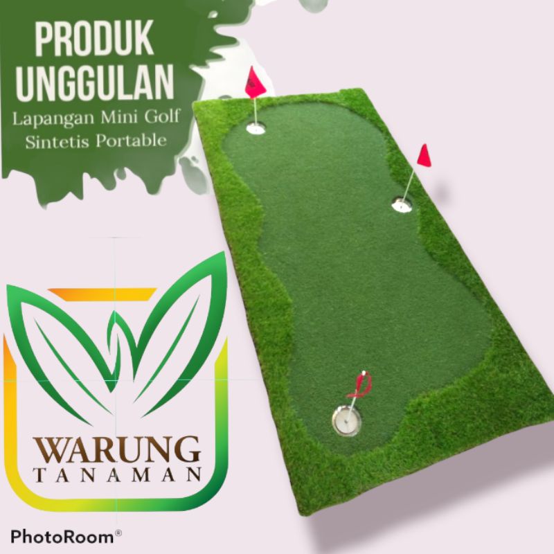 Jual Putting green 100 x 200 cm -lapangan golf mini plus tiang bendera ...