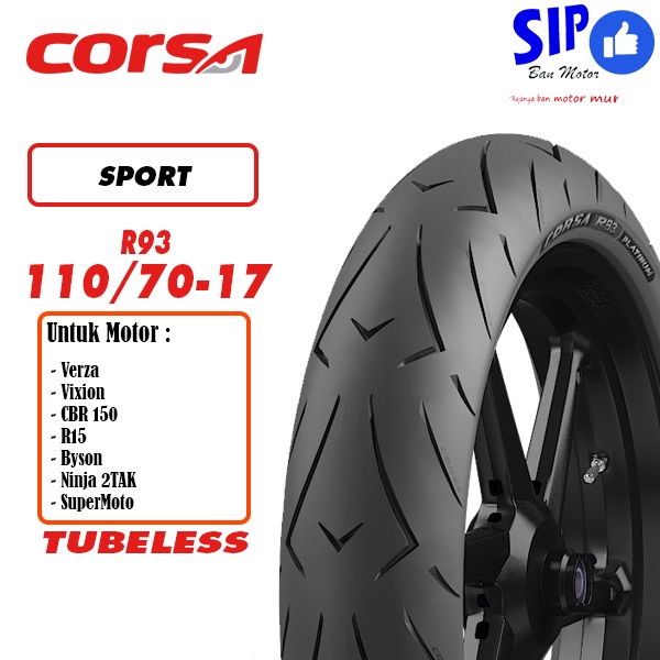Jual Ban motor sport Corsa R93 110 70 17 Platinum soft compound ...