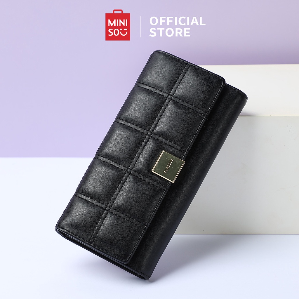 Jual MINISO Dompet Wanita Dompet Kotak Hiasan Jahitan Panjang Wanita ...