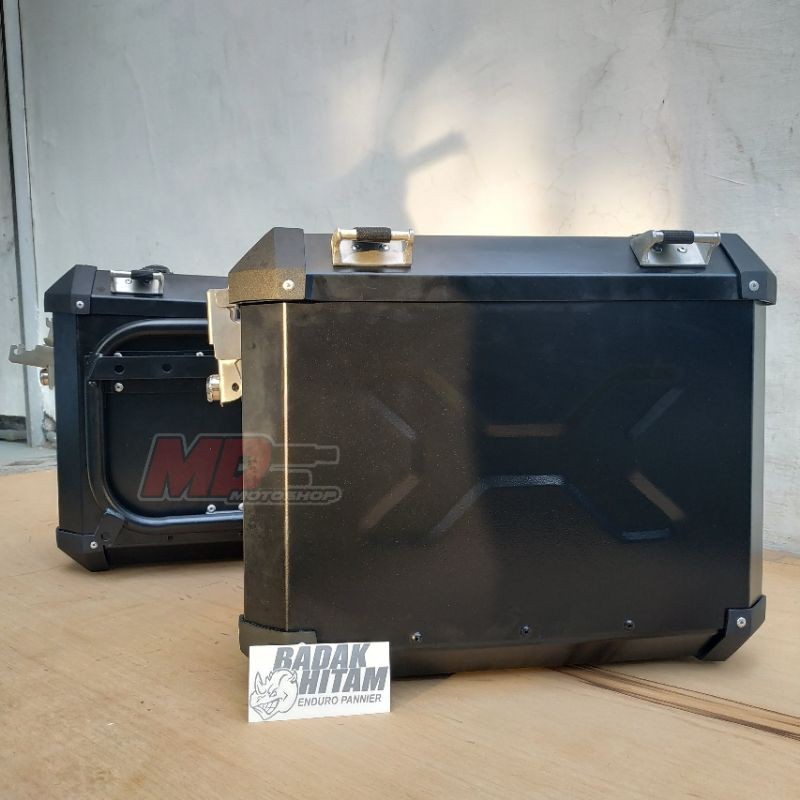 Jual Badak Hitam Side Box Pannier Aluminium Box Samping Motor 27 Liter ...