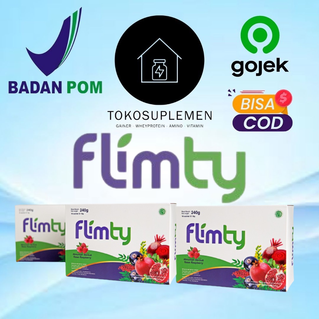 Jual Flimty 1 BOX ISI 16 SASET / SACHET ( minuman berserat fiber DETOX ...