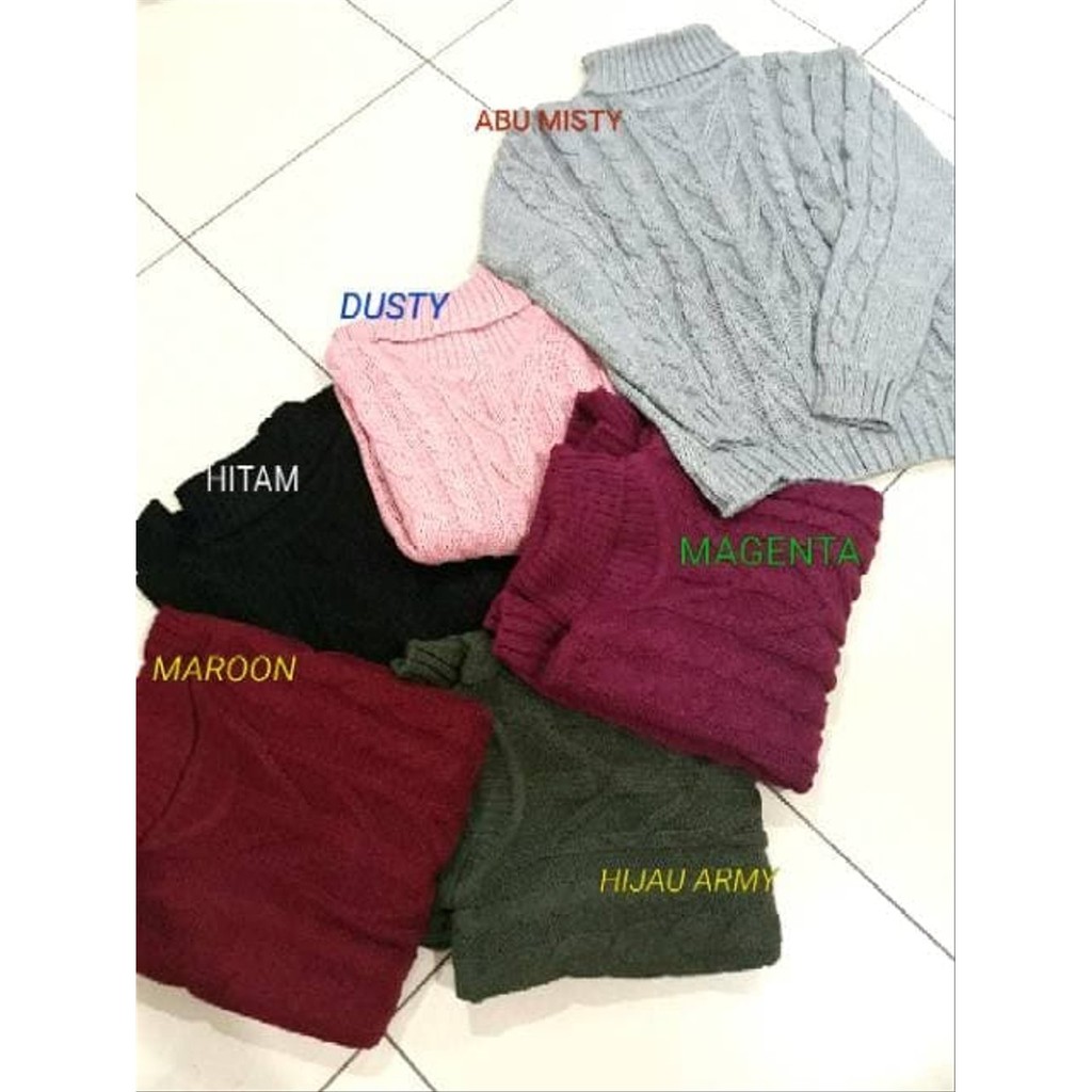 Jual Sweater Wanita Rajut Cewek Baju Atasan Outer Murah Korea Style ...