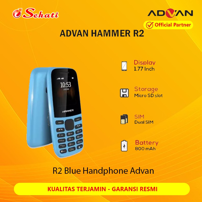 Jual Advan R2 Blue/Black Handphone Advan Hammer R2 [Feature Phone ...