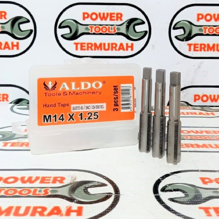 Jual Hand Tap Metric Aldo M14x1,25 HandTap Mata Bor Drat Baut Ulir Set ...