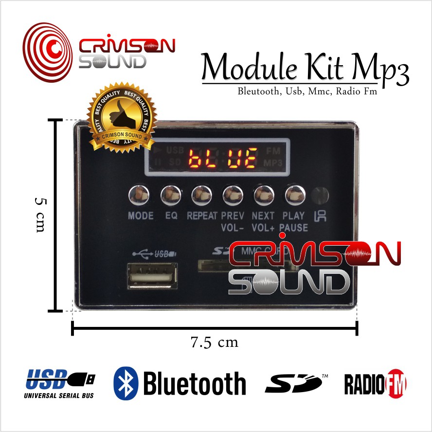 Jual KIT MODUL Mp3 BLUETOOTH USB RADIO MMC Card | Shopee Indonesia
