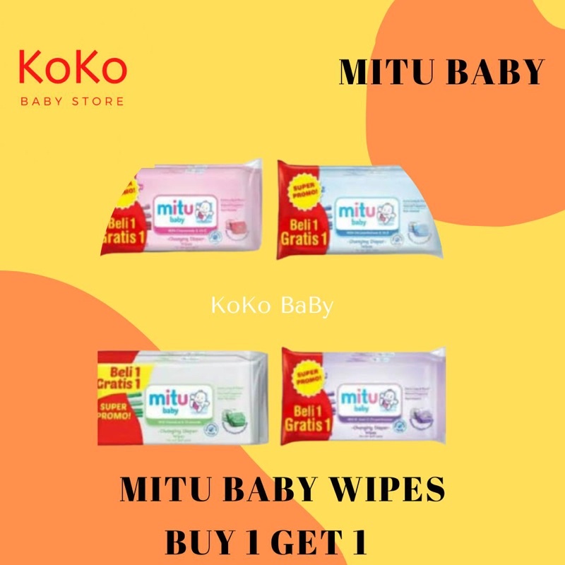 Jual tissue - Mitu tisu basah Bayi 50's Beli 1 gratis 1 ( Buy 1 get 1 ...