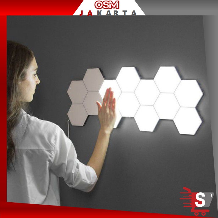 Jual OSM JKT L5243 [ADAPTOR JUAL PISAH] Lampu Dekorasi Dinding Hexagon ...