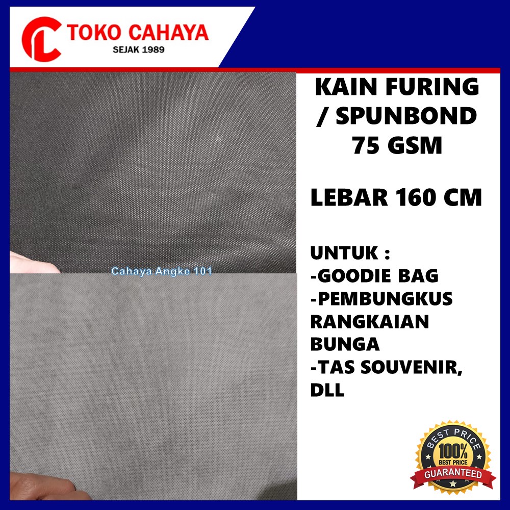 Jual Kain Furing Puring Spunbond Meteran Tebal 75 GSM Lebar 160 cm ...