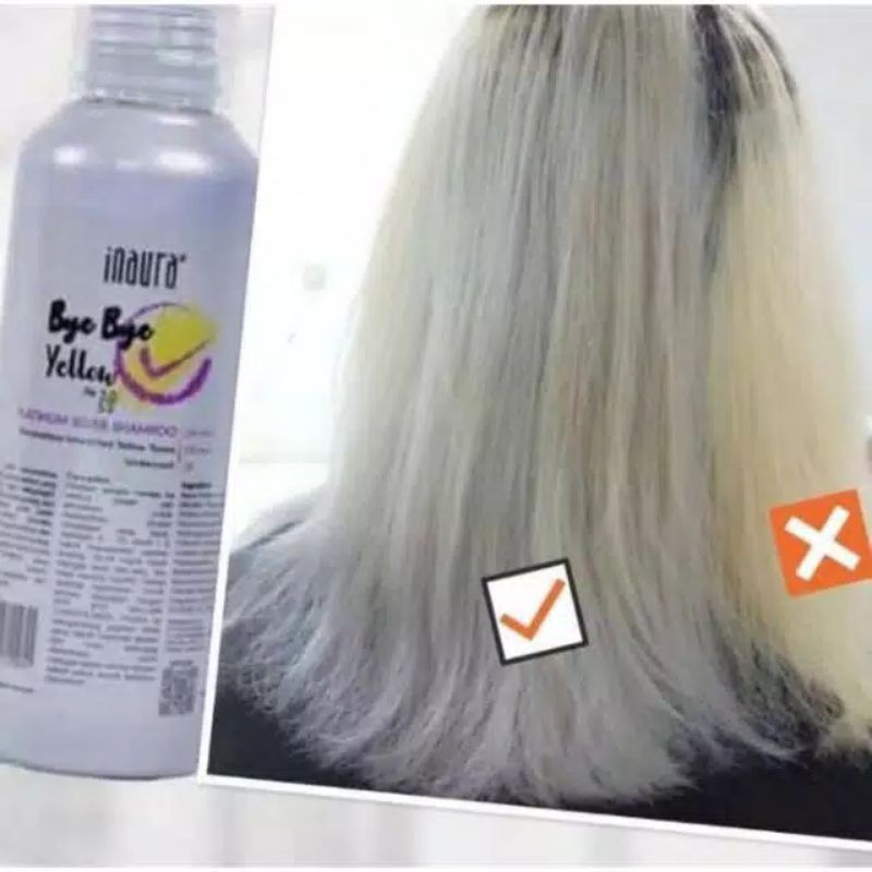 Jual Inaura Bye bye Yellow dan Bye Bye Orange Platinum Shampoo | Shopee ...