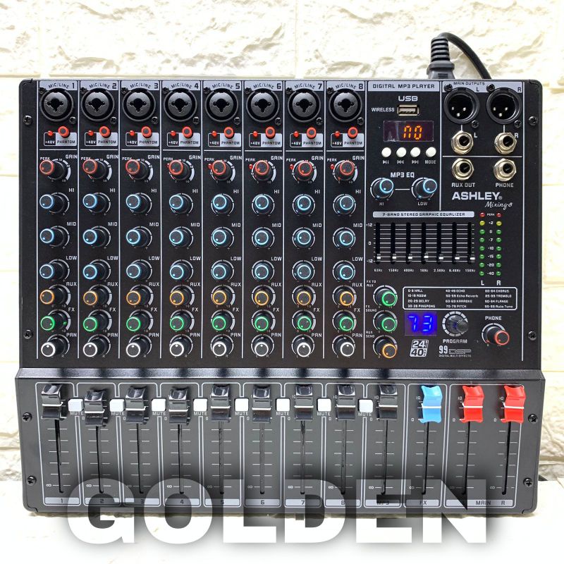 Jual Mixer Ashley Mixing 8 Original 8 Channel Bluetooth - USB Interface | Shopee Indonesia