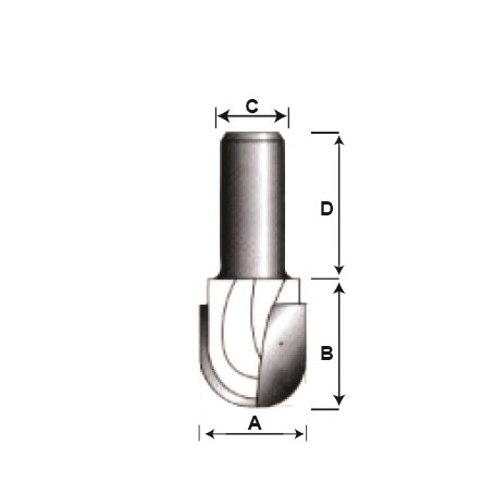 Jual Mata Router Seri 204 Round Nose Bits Mata Profil Kayu | Shopee ...