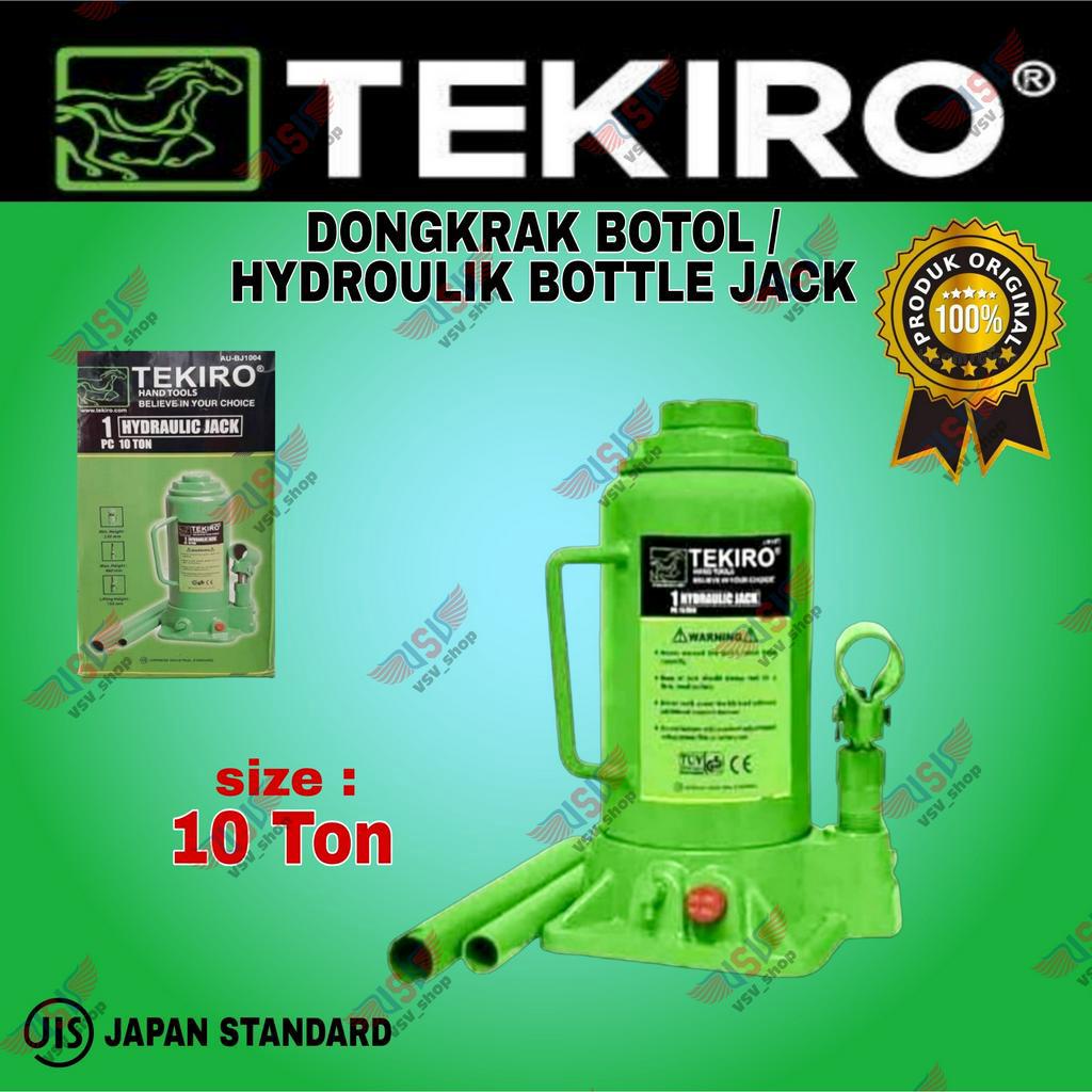 Jual Tekiro Dongkrak Botol 10 Ton / hydraulic jack bottle 10 ton Tekiro ...