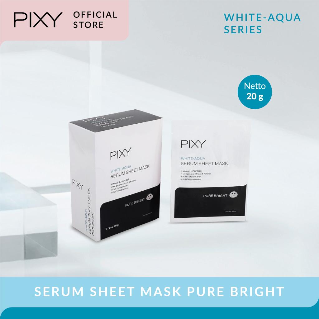 Jual PIXY White Aqua Serum Sheet Mask Pure Bright 20gr | Shopee Indonesia