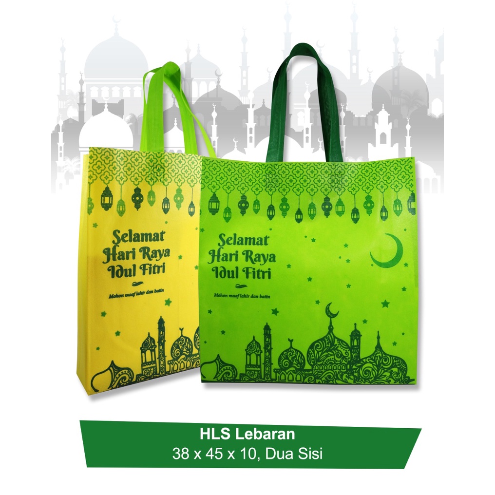 Jual Tas Spunbond Lebaran Ukuran Super Besar | Goodie Bag Idul Fitri 38x45x8 | Tas Spunbond ...