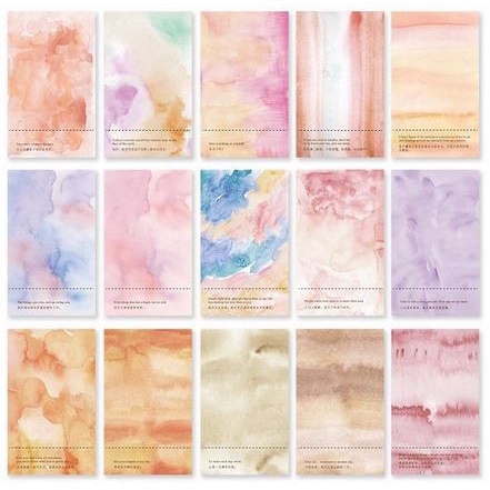 Jual Scrapbook Paper Pack - WATERCOLOR Note Paper Series-01 (30pcs ...